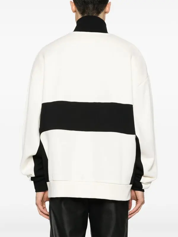 Gcds Logo-appliqué Half-zipped Sweatshirt
