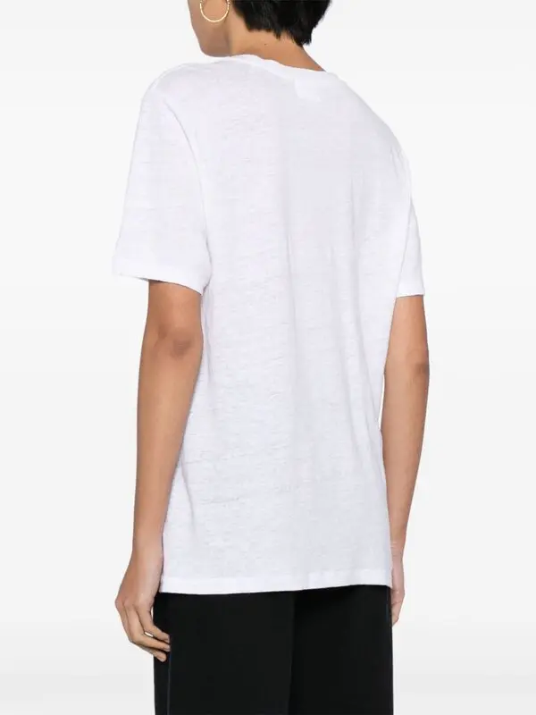 MARANT ETOILE Zewel Linen T-shirt - White