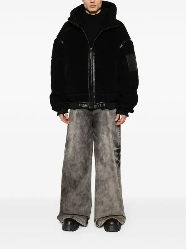 JUUN.J Faux-shearling Hooded Jacket