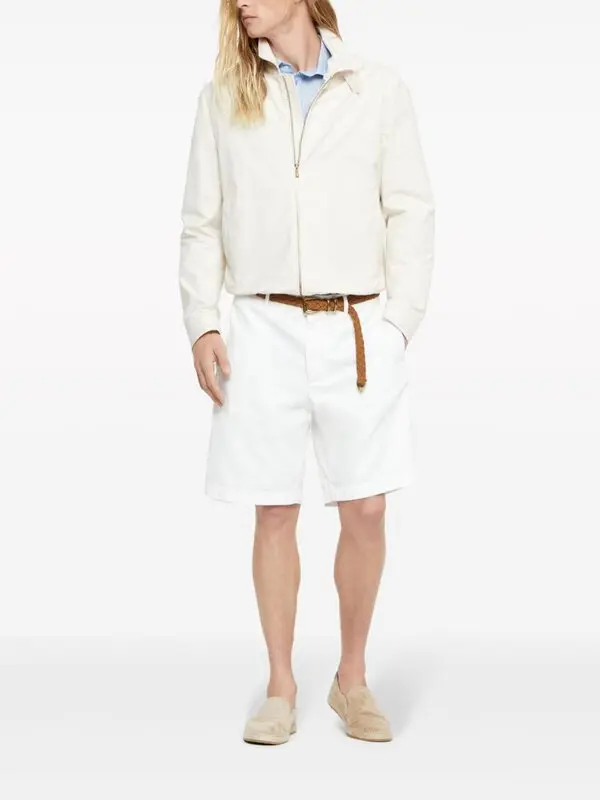 Brunello Cucinelli Ribbed-knit Polo Shirt