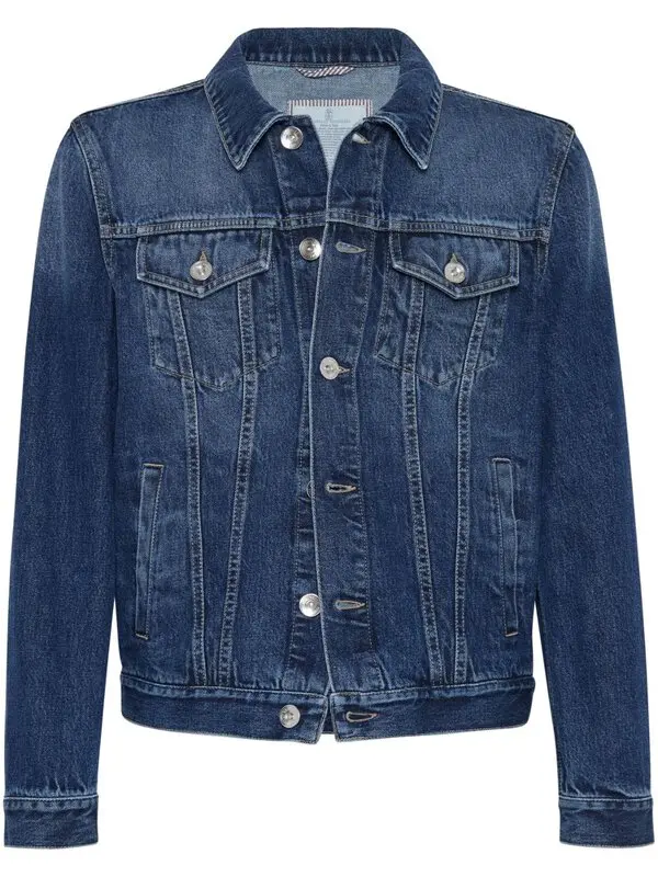 Brunello Cucinelli Button-up Denim Jacket - Blue