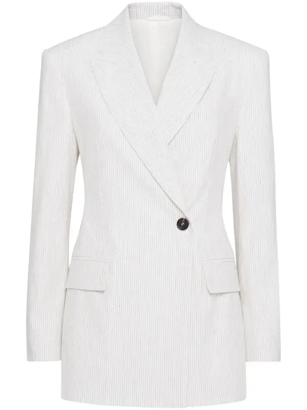 Brunello Cucinelli Single-breasted Blazer - White