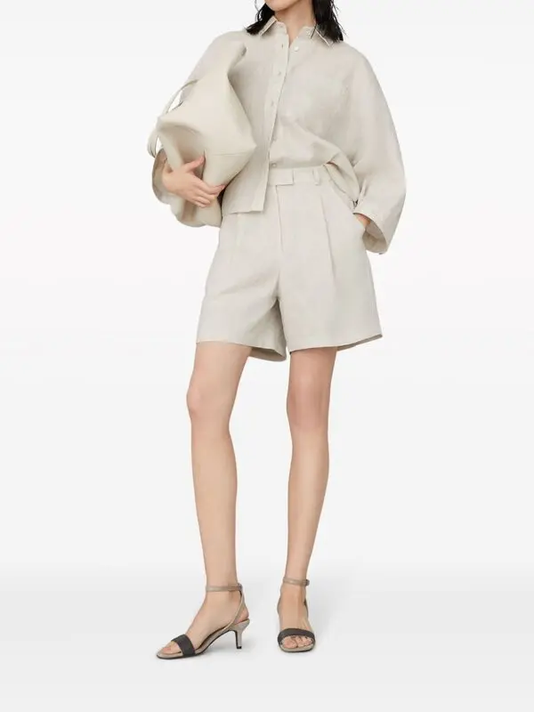 Brunello Cucinelli Embroidered Short-sleeve Shirt