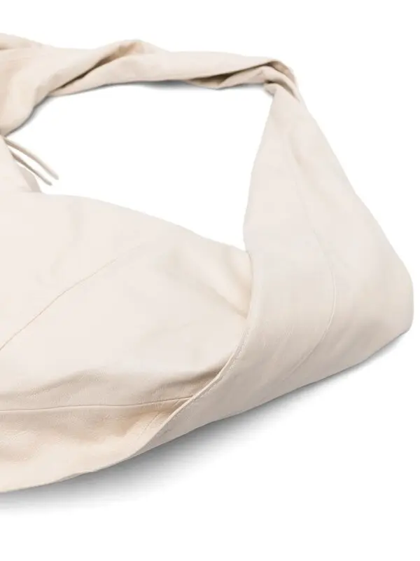 LEMAIRE Scarf Leather Crossbody Bag - White