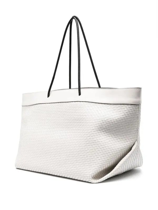 Moschino Print Interwoven Tote Bag - White