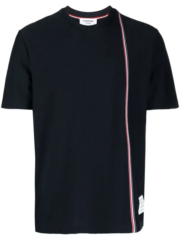 Thom Browne Rwb Stripe Cotton T-shirt - Blue