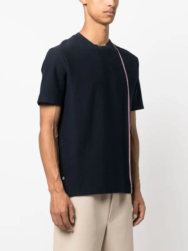 Thom Browne Rwb Stripe Cotton T-shirt - Blue