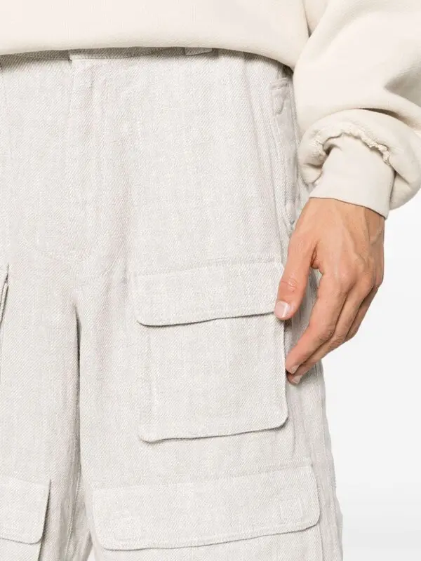 MISBHV Linen Blend Cargo Shorts