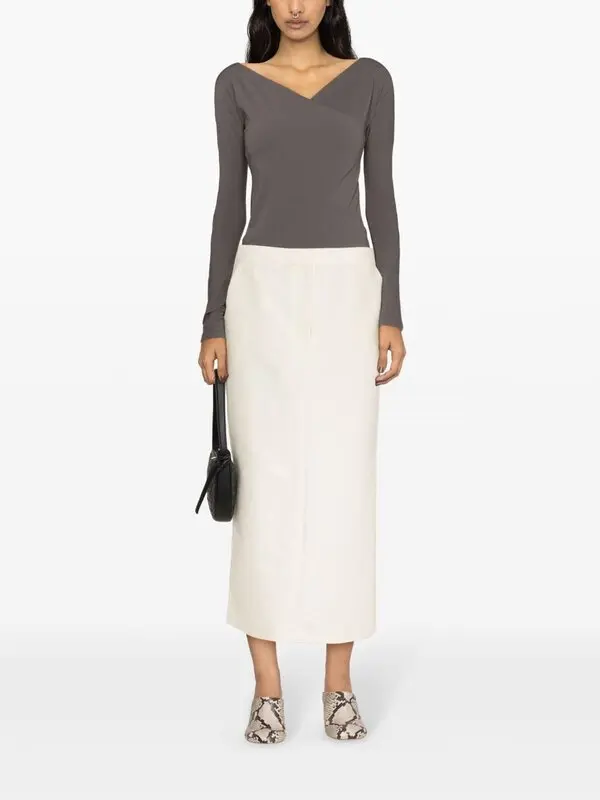 Fabiana Filippi Asymmetric Neck Layered Blouse