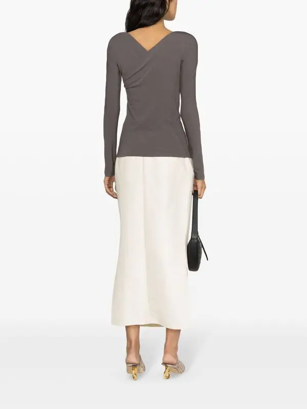 Fabiana Filippi Asymmetric Neck Layered Blouse