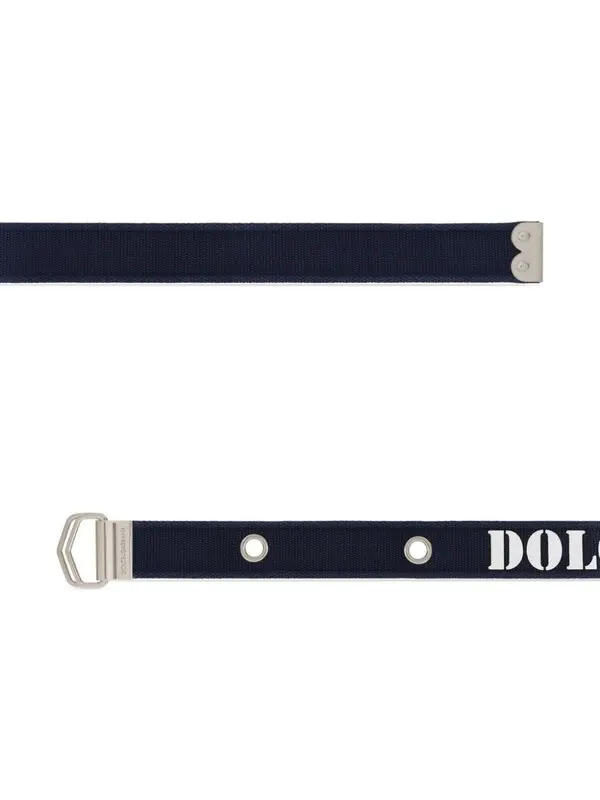 Dolce & Gabbana Logo-print Buckled Belt