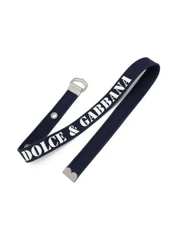 Dolce & Gabbana Logo-print Buckled Belt