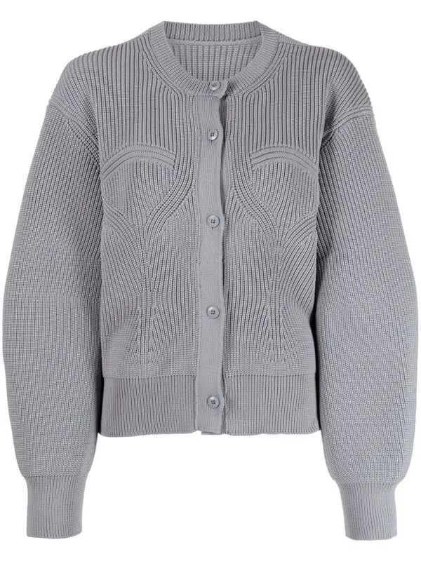 JNBY Ribbed Knit Cardigan - Blue