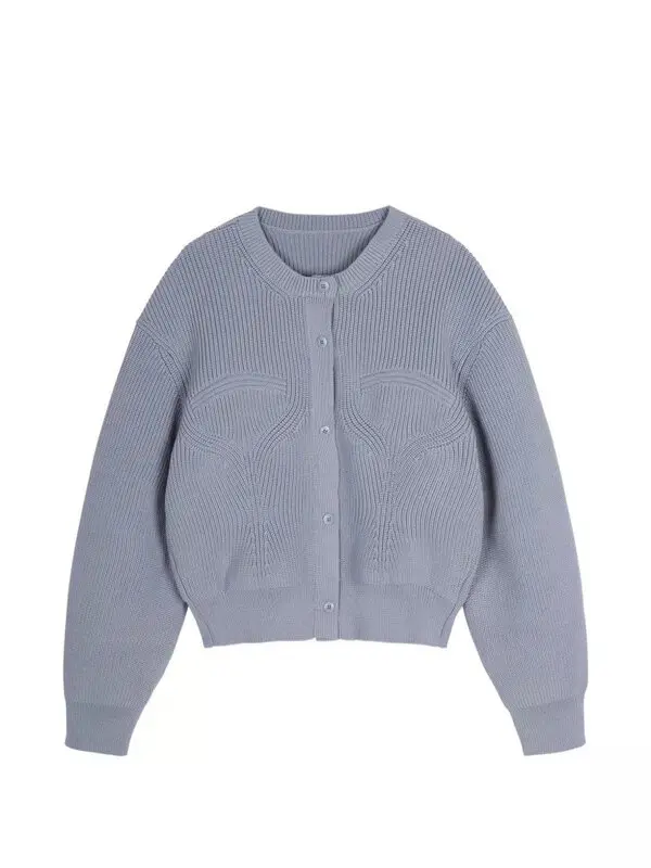 JNBY Ribbed Knit Cardigan - Blue