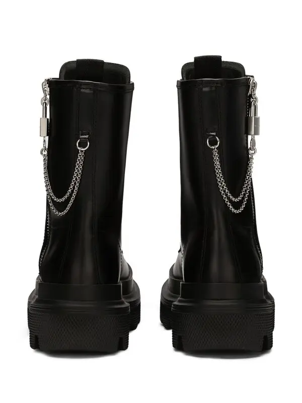 Dolce & Gabbana Chain-link Combat Boots