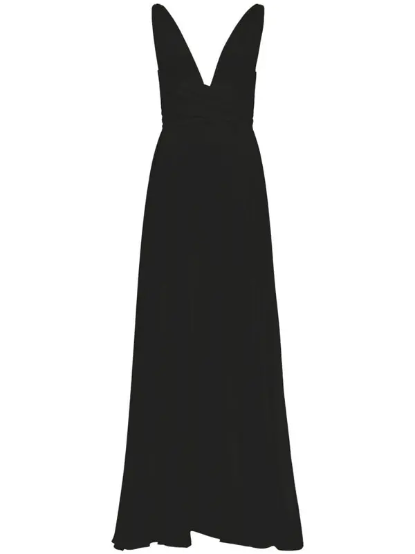 Azeeza Cirrus V-neck Gown - Black