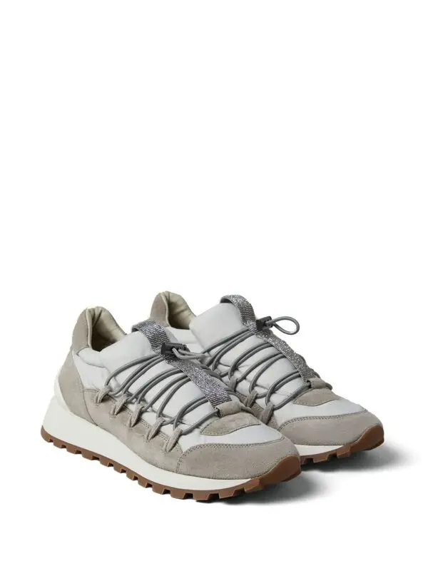 Brunello Cucinelli Panelled Leather Sneakers