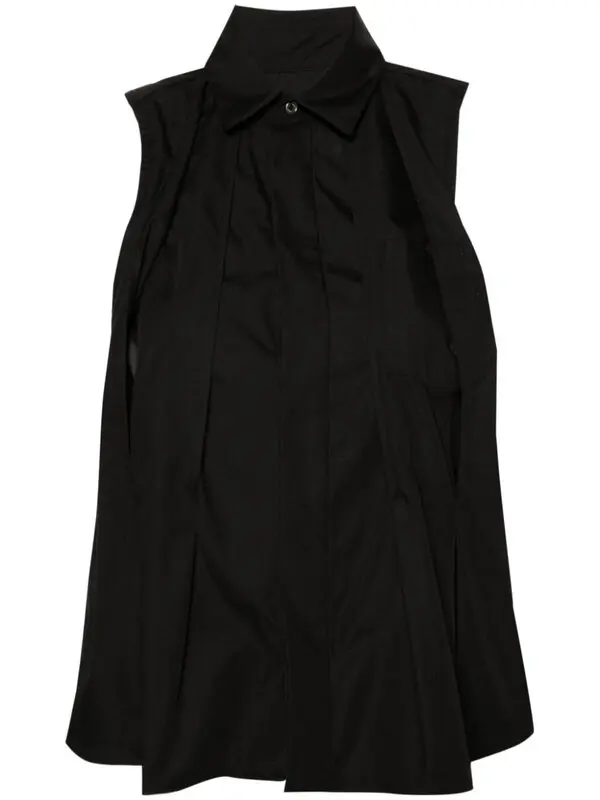 Sacai Sleeveless Pleated Shirt