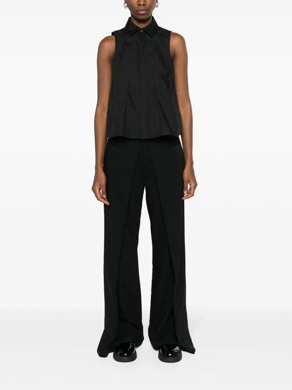 Sacai Sleeveless Pleated Shirt