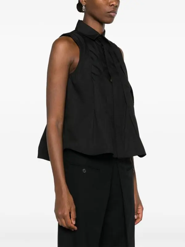 Sacai Sleeveless Pleated Shirt