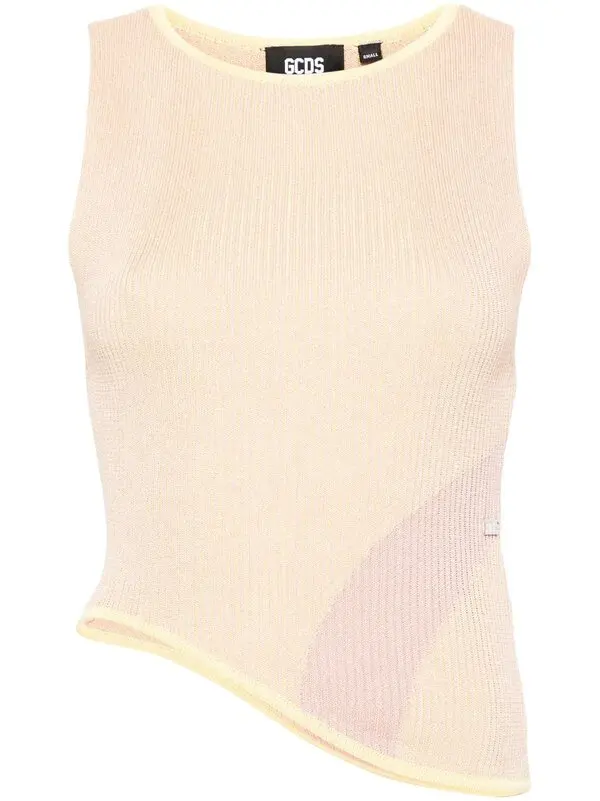 Gcds Comma Asymmetric Ribbed Top
