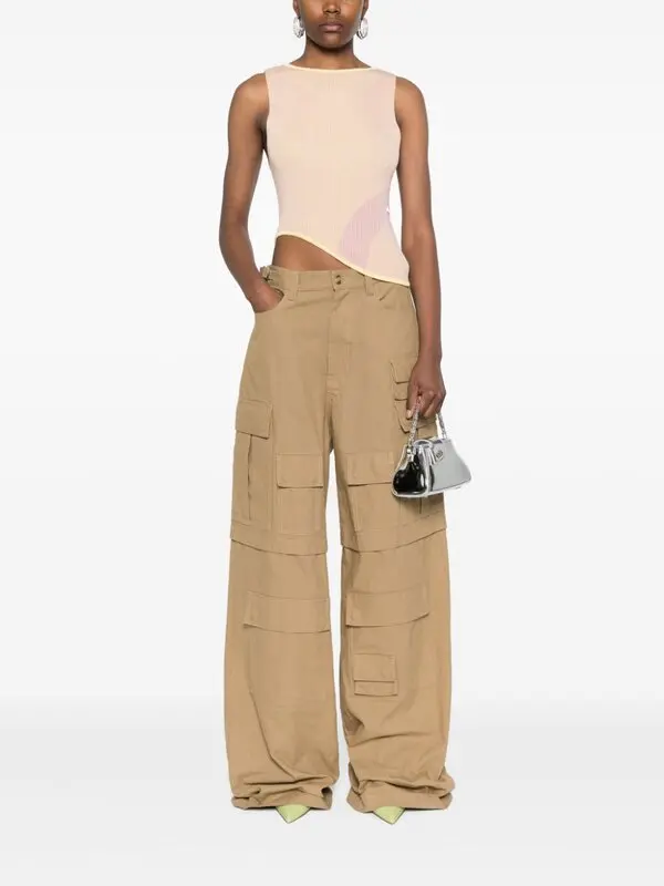 Gcds Comma Asymmetric Ribbed Top