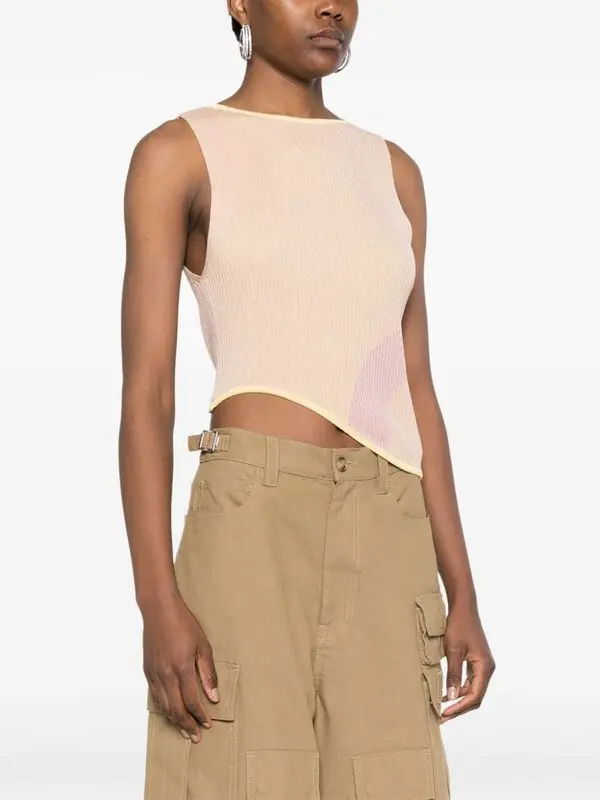 Gcds Comma Asymmetric Ribbed Top