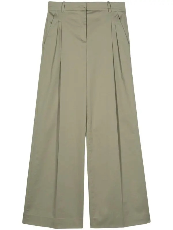 Kiton Poplin Wide-leg Trousers