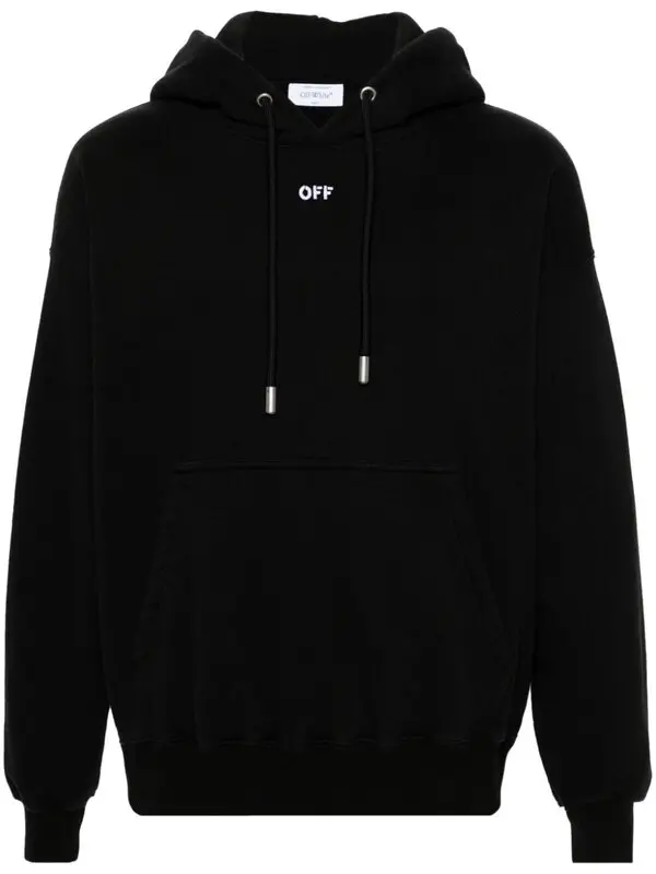 Off-White Arrows-embroidered Cotton Hoodie
