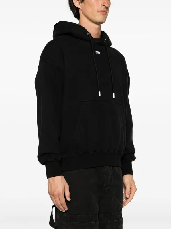 Off-White Arrows-embroidered Cotton Hoodie