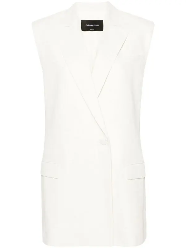 Fabiana Filippi Single-breasted Gilet - White