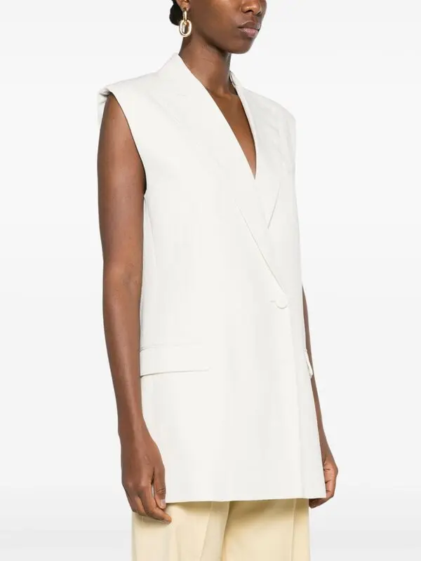 Fabiana Filippi Single-breasted Gilet - White