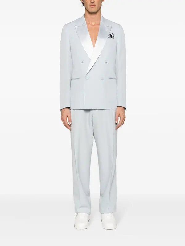 Off-White Peak-lapels Double-breasted Blazer - Blue