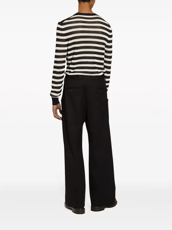 Dolce & Gabbana Striped Logo Jumper