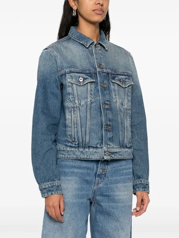Off-White Distressed Denim Jacket