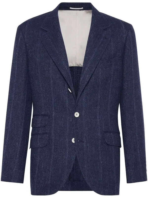 Brunello Cucinelli Single-breasted Blazer - Blue