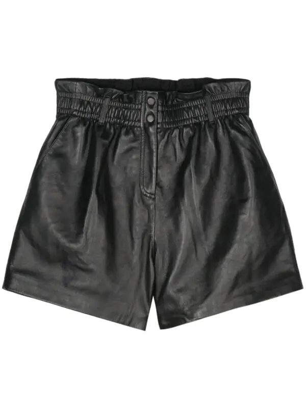 Ba&sh Aglae Leather Shorts