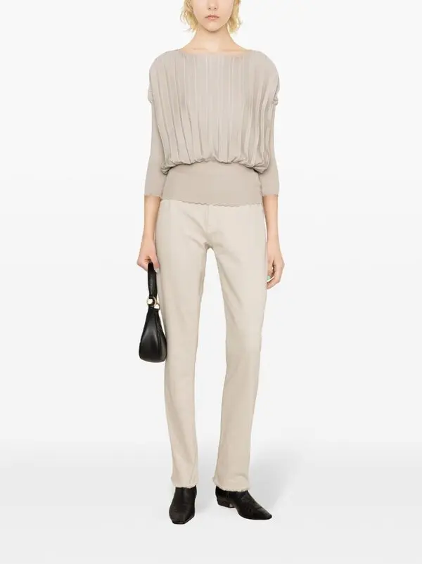Agnona Ribbed Silk-cotton Jumper