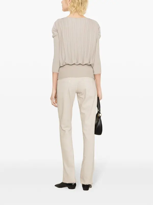 Agnona Ribbed Silk-cotton Jumper