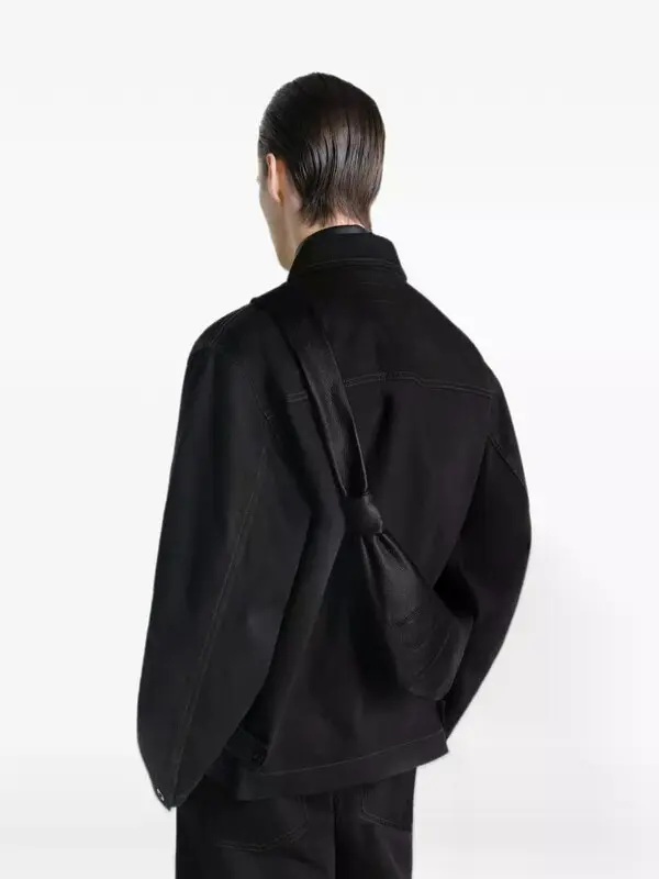 LEMAIRE Croissant Bag In Grained Leather - Dark Chocolate