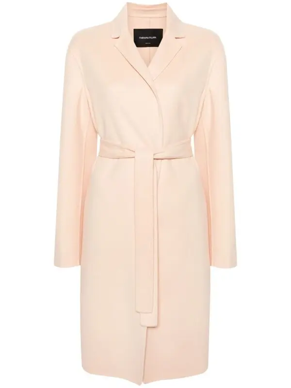 Fabiana Filippi Belted Virgin Wool Pea Coat