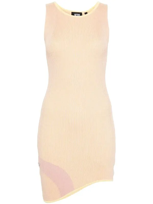Gcds Comma Asymmetric Ribbed Dress