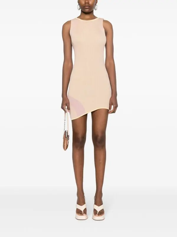 Gcds Comma Asymmetric Ribbed Dress