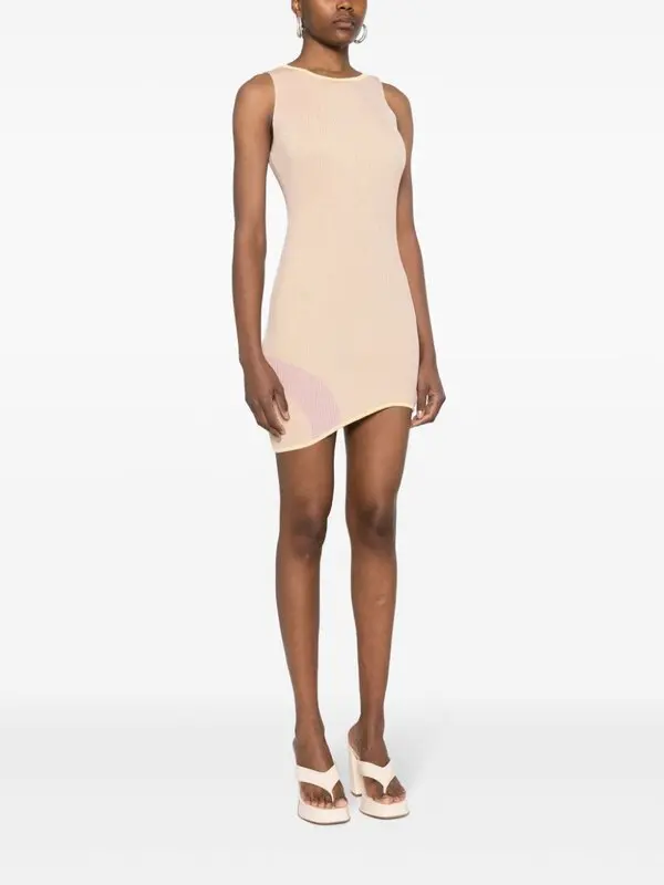 Gcds Comma Asymmetric Ribbed Dress