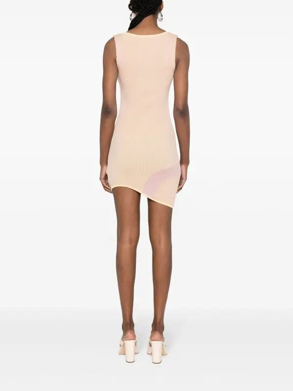 Gcds Comma Asymmetric Ribbed Dress