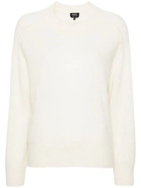 A.p.c. Seam-detail Wool Blend Jumper - White