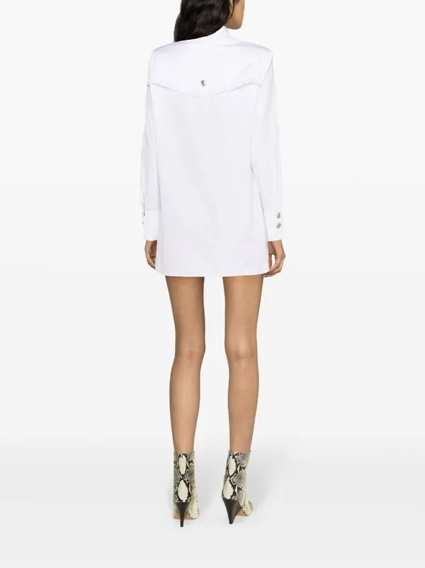 Alessandra Rich Logo-patch Lace-trim Mini Dress