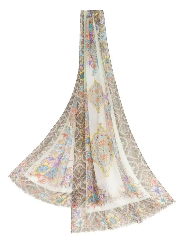 Etro Floral-print Silk Scarf