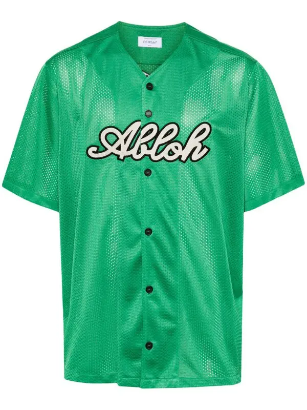 Off-White Baseball Mesh Jersey Shirt - Green