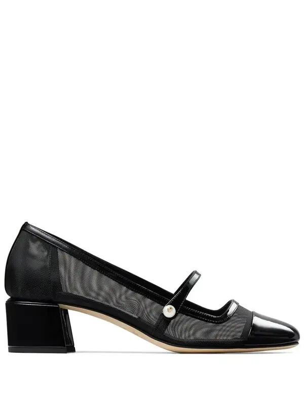 JIMMY CHOO Elisa 45 Leather Pumps - Black